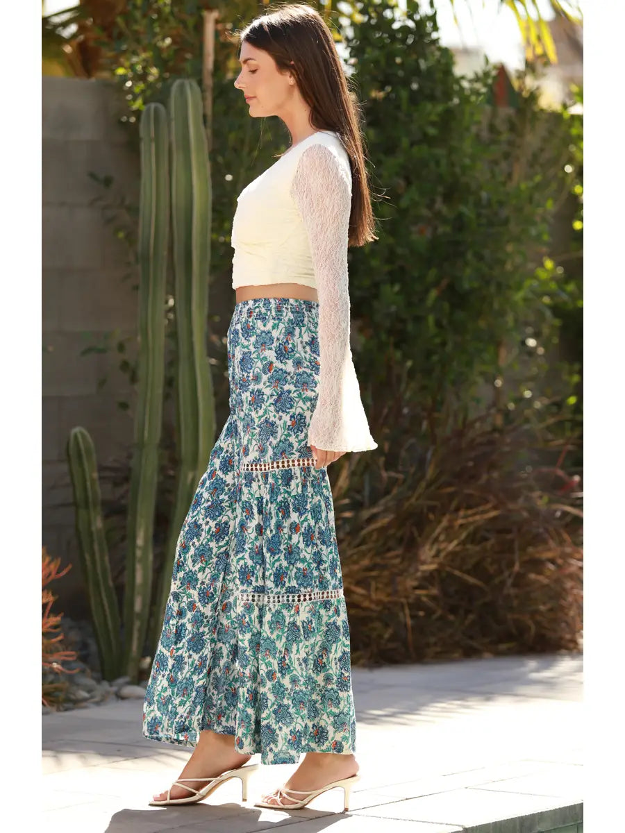 Wide Leg Pants with Lace Inserts – Wild Skyes